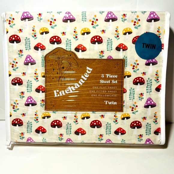 Enchanted | Bedding | Enchanted Florals Mushrooms 3 Piece Twin Size ...